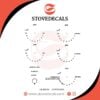JGP975SEKSS – GE Profile – Stove Decals - Stove Decals