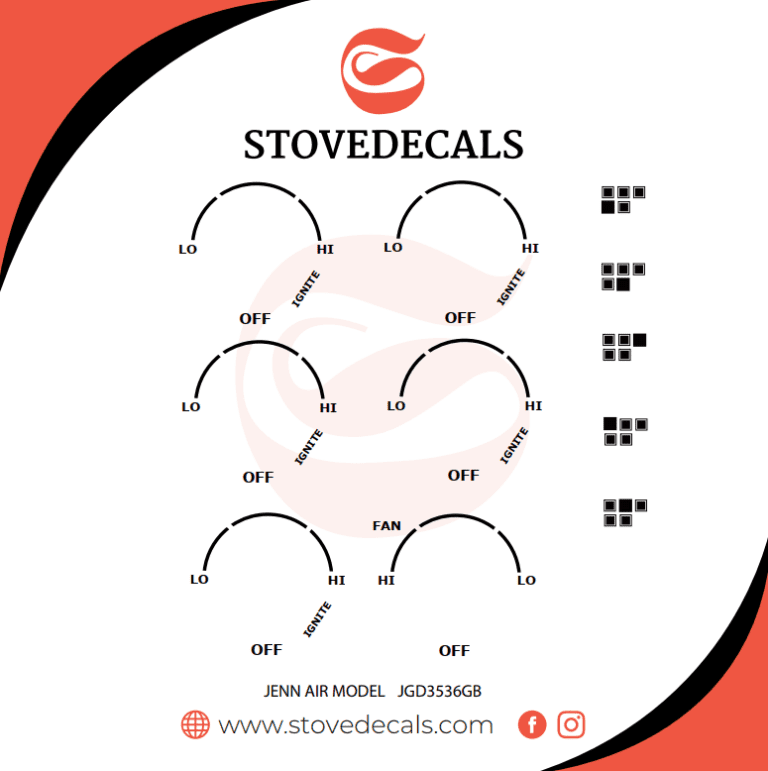 JennAir Stove Decals - USA's #1 Trusted Replacement Decals