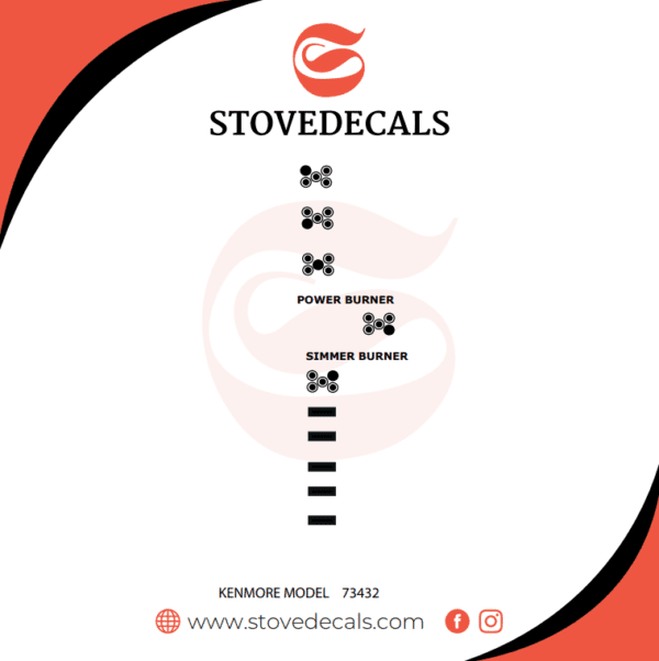 79073432314 - Kenmore Range - Stove Decals