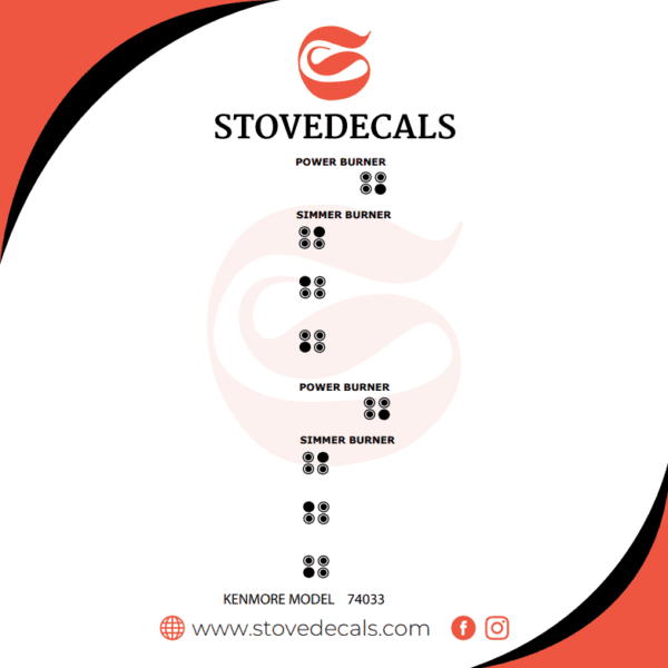79074033310 - Kenmore Range - Stove Decals